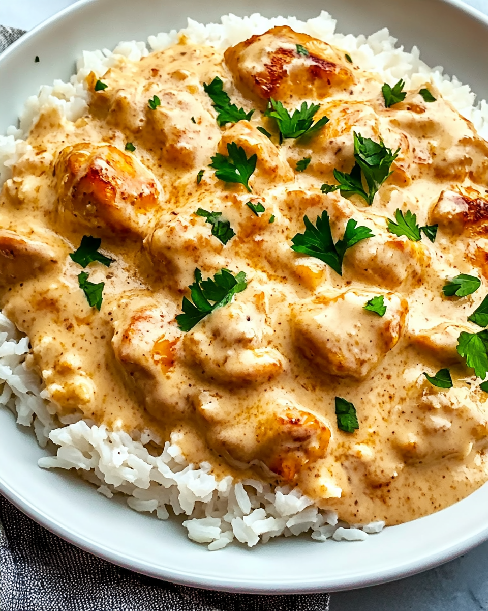 Creamy Smothered Chicken and Rice