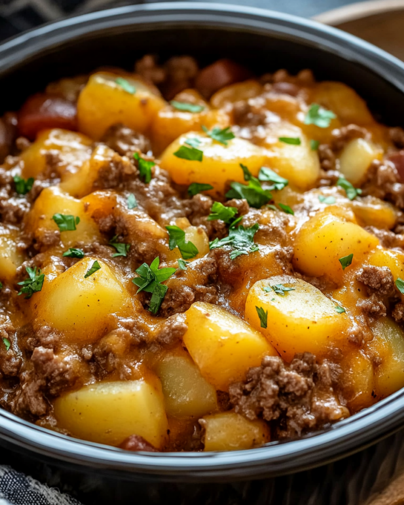 Slow Cooker Cowboy Potato Casserole