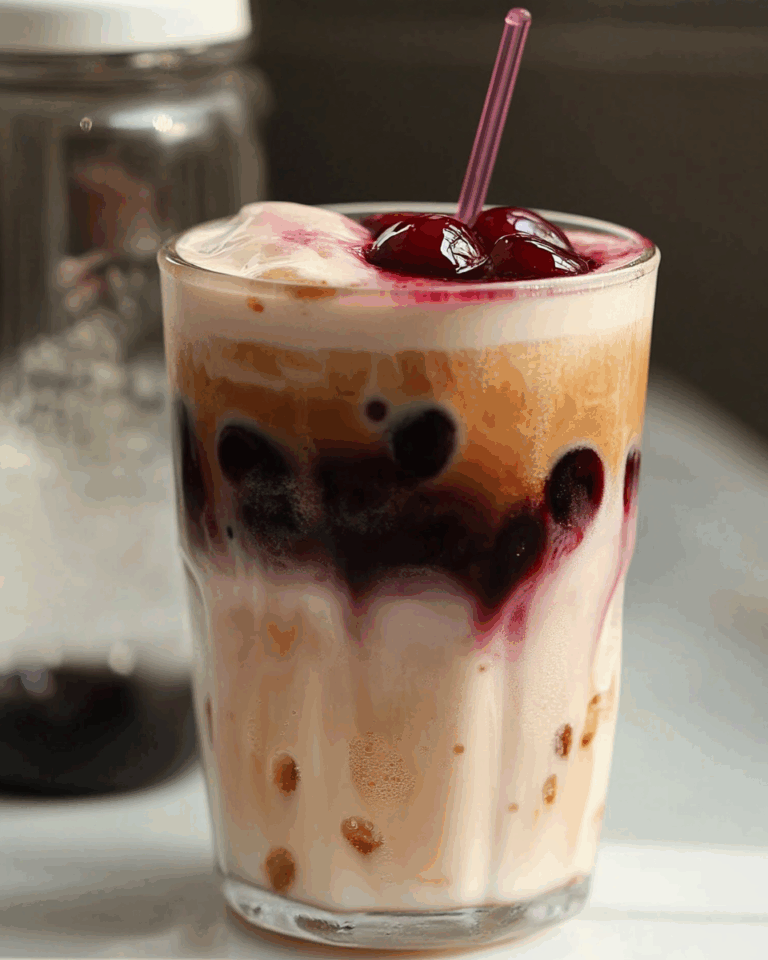 Cherry Vanilla Iced Latte – A Fruity Dairy-Free Coffee Treat