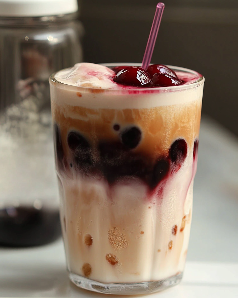 Cherry Vanilla Iced Latte – A Fruity Dairy-Free Coffee Treat