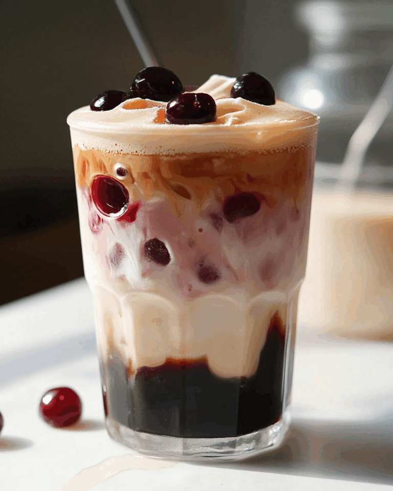 Cherry Vanilla Iced Latte – A Fruity Dairy-Free Coffee Treat