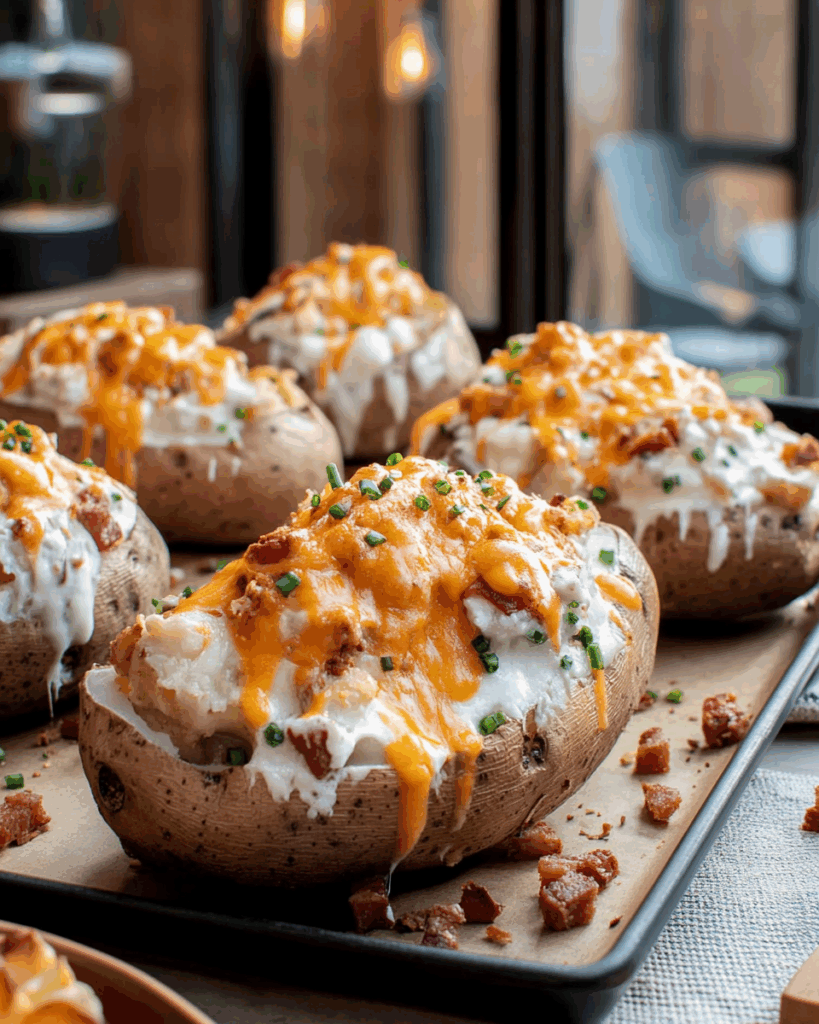 Crack Chicken Stuffed Baked Potatoes Recipe