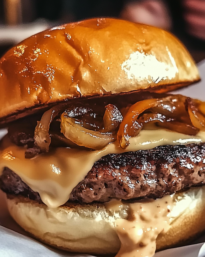 Ultimate Irish Pub Burger Recipe with Guinness Onions